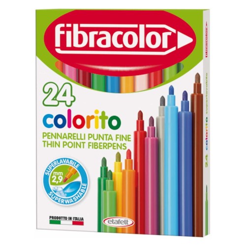 Flamastry FIBRACOLOR - 24 kolory | SKALA Art Wrocław