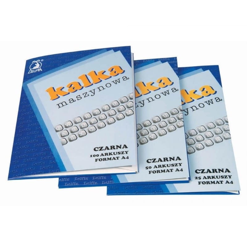 Kalka maszynowa DELFIN A4/25 (czarna) - SKALA Art. Kreślarskie, Biurowe ...